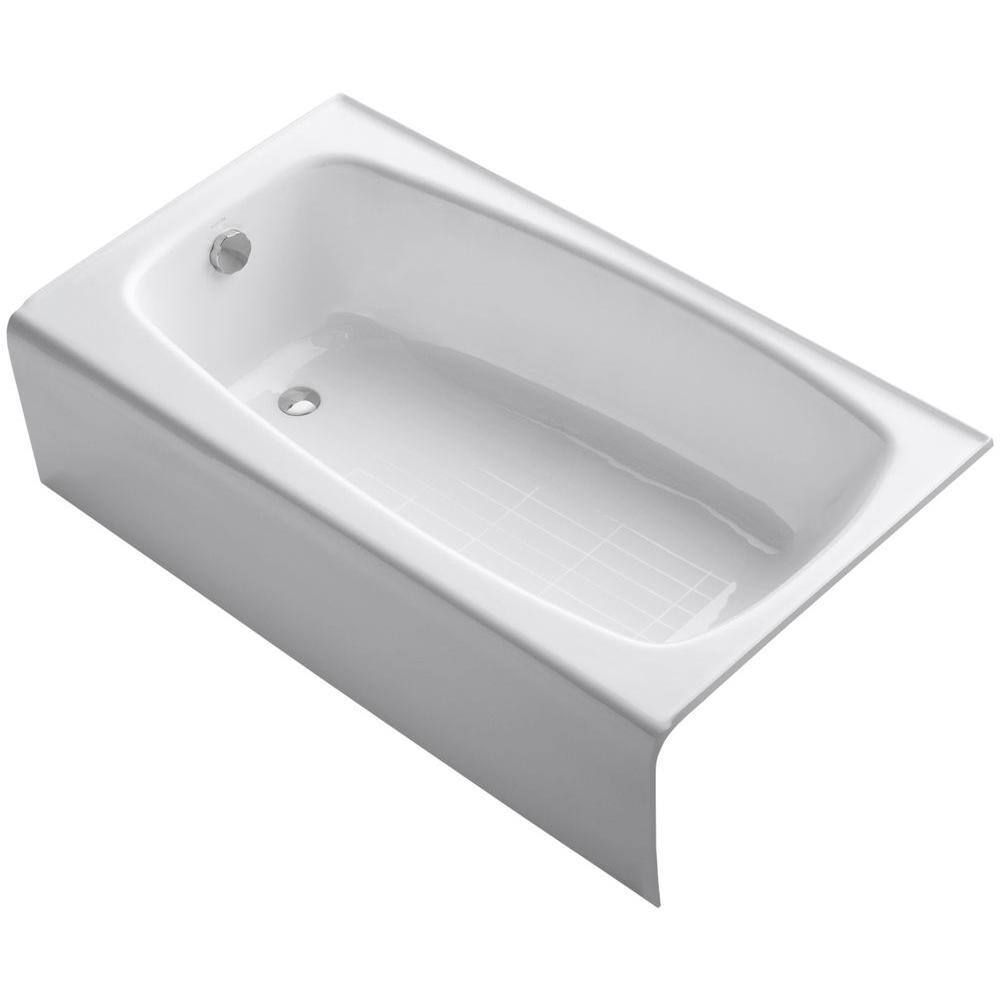 KOHLER Seaforth 54 In X 30 In Soaking Bathtub With Left Hand Drain In