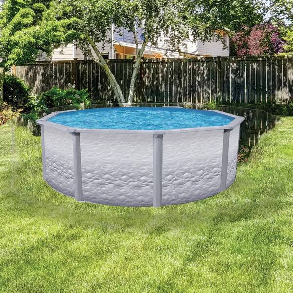 AQUARIAN Liberty 18 ft. Round 52 in. deep Hard Sided Starter Pool ...