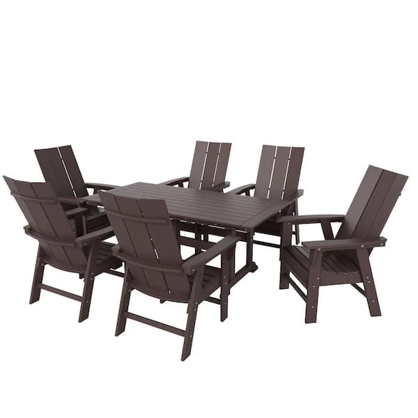 WESTIN OUTDOOR Shoreside Outdoor Patio Weather Resistant Dark Brown 7 ...