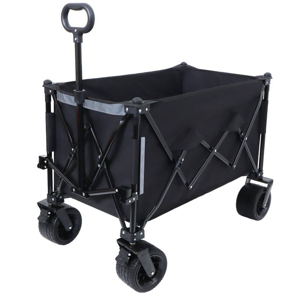 Tenleaf 5.3 cu. ft. Steel Folding Utility Garden Cart Powered ...