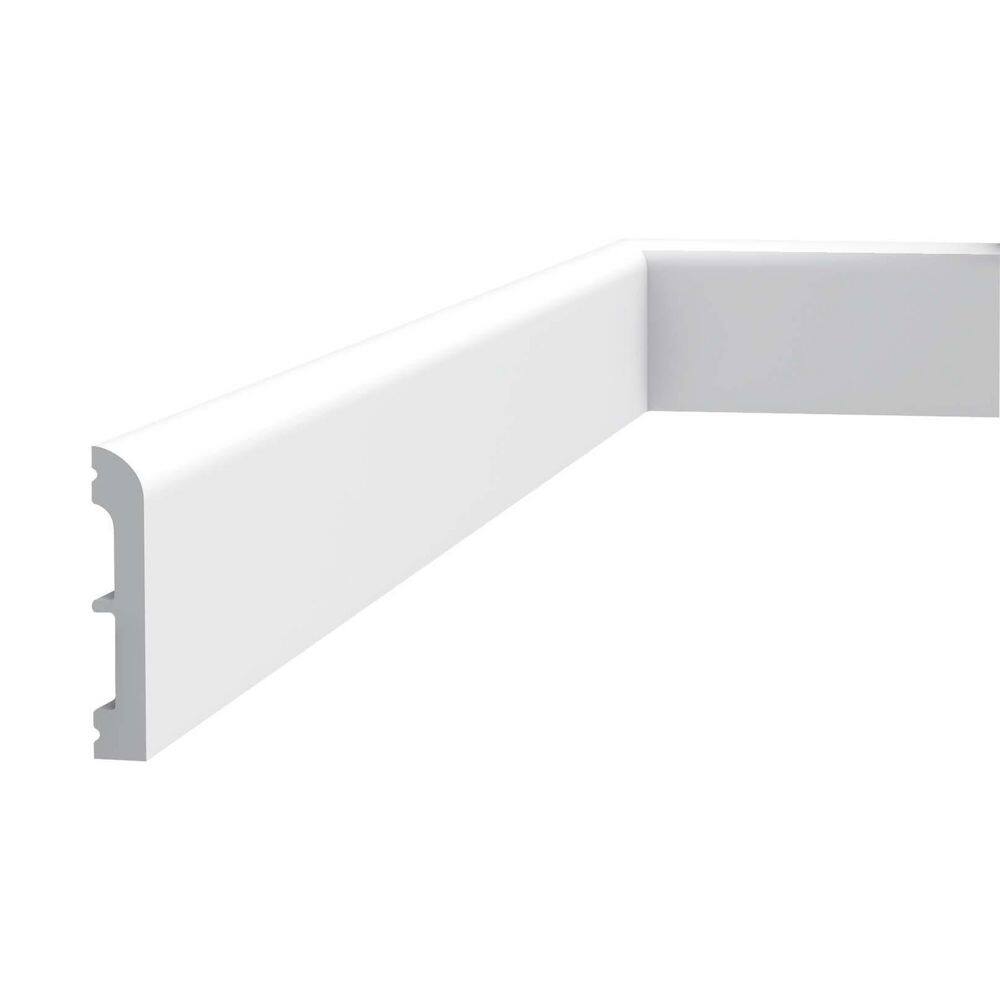 ORAC DECOR 1/2 in. D x 3 in. W x 78-3/4 in. L Primed White High Impact ...