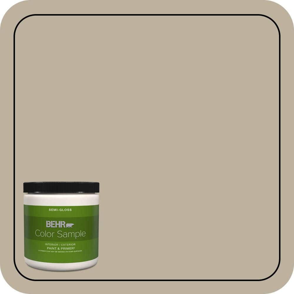 BEHR PREMIUM PLUS 8 oz. #750D-4 Pebble Stone Semi-Gloss Interior ...