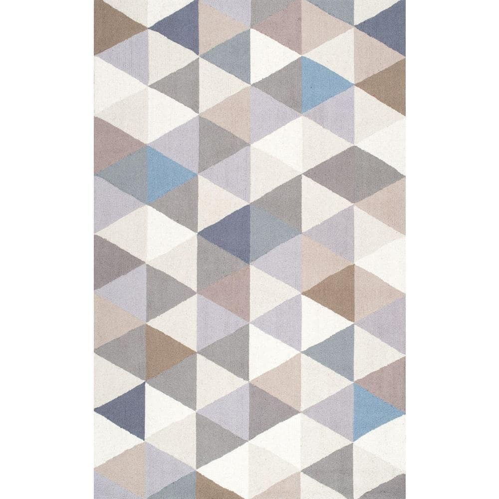 nuLOOM Bianca Triangles Gray 4 ft. x 6 ft. Area Rug HJHK110B-406 - The ...