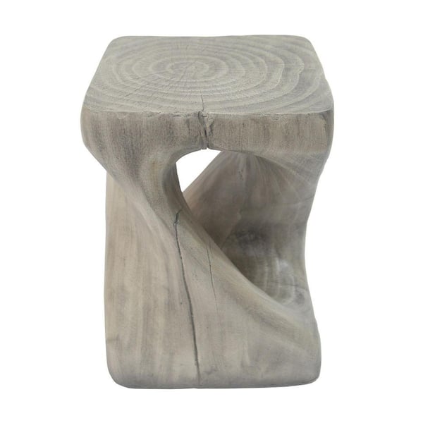 ECOCHIC SPACES INC Natural MGO Twist Shape Side Table-Unique Spiral ...