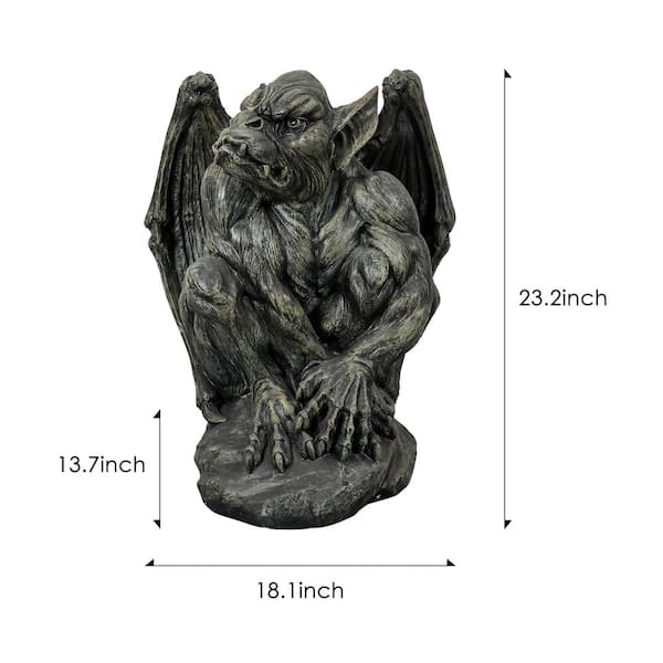Gothic Gargoyle Statues GARGOYLE CONCRETE STATUE PATINA BLUE STONE