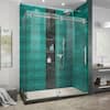 DreamLine Enigma-XO 56 3/8 to 60 3/8 in. W x 76 in. H Fully Frameless Sliding Shower Enclosure ...