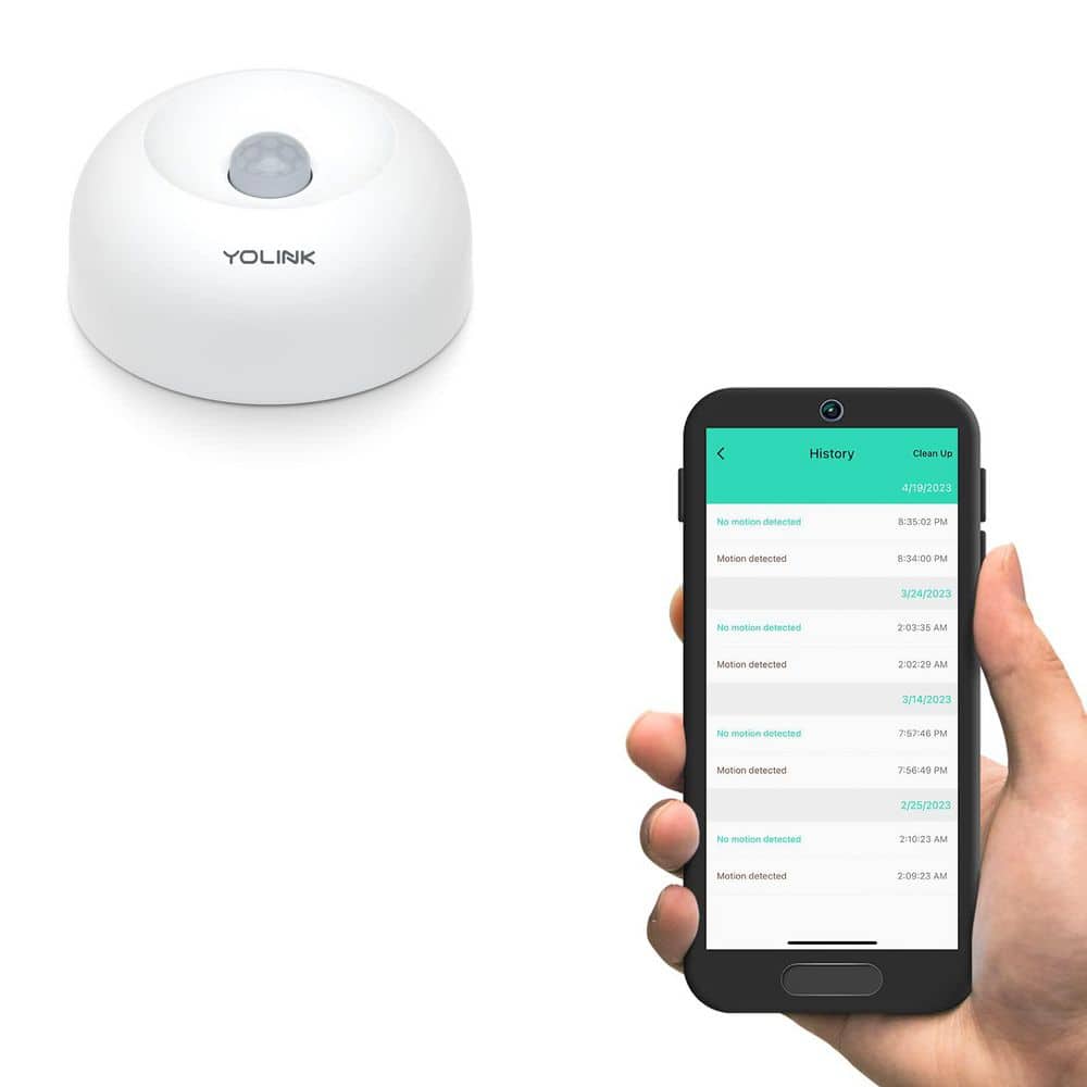 YoLink 1/4 Mile Long Range Smart Home Indoor Wireless Motion Detector ...