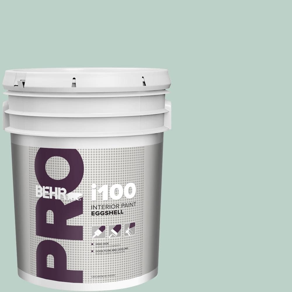 BEHR PRO 5 gal. #S420-2 Moon Glass Eggshell Interior Paint PR13005 ...