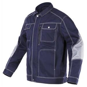 BAUSKYDD Unisex Medium Blue Polyester/Cotton Heavy-Duty Work Jacket B212 BLUE-M - The Home Depot