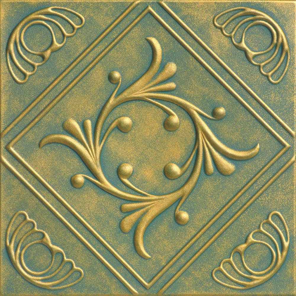 A La Maison Ceilings Diamond Wreath 1.6 ft. x 1.6 ft. Glue Up Foam ...