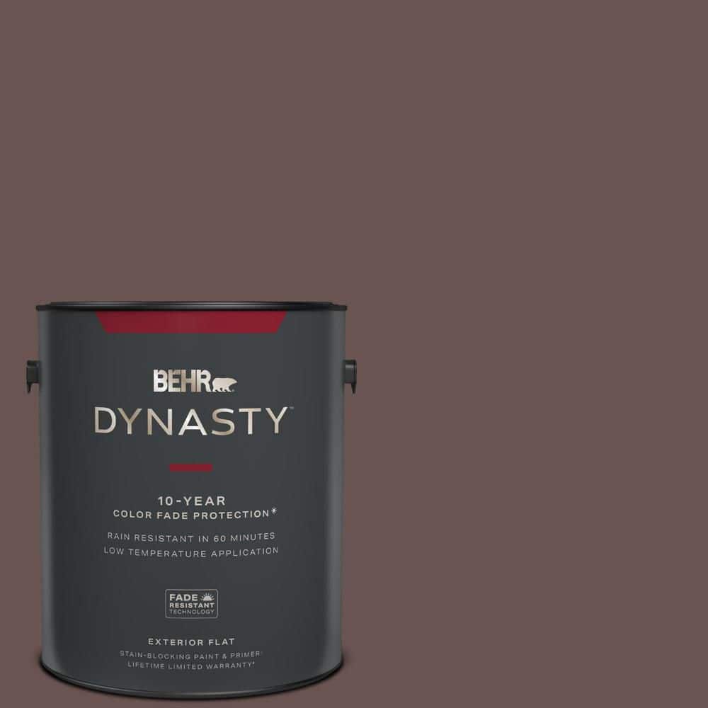 BEHR DYNASTY 1 gal. #MQ1-42 Briar Wood Flat Exterior Stain-Blocking ...