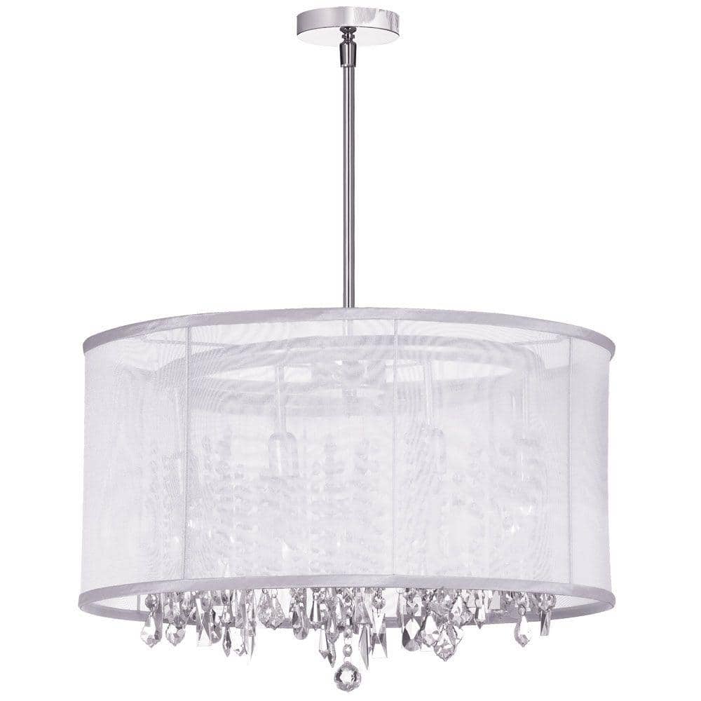 Radionic Hi Tech Bohemian 8-Light Polished Chrome Crystal Chandelier ...