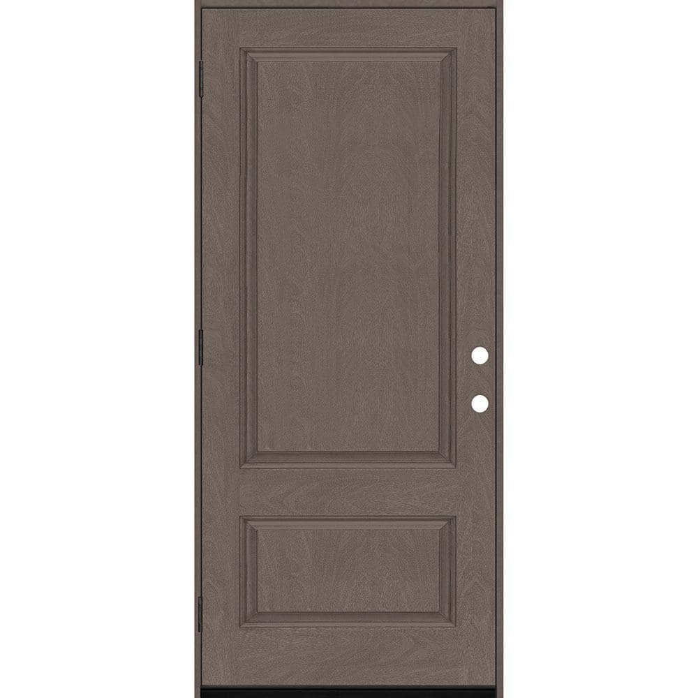 Steves & Sons Regency 36 in. x 80 in. 2Panel 3/4-Squaretop RHOS Ashwood ...