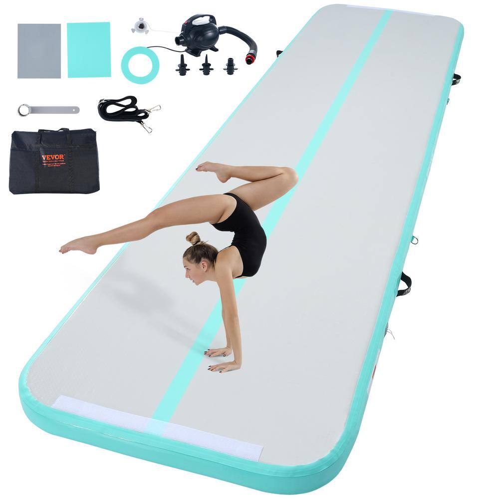 VEVOR Gymnastics Air Mat 4 in. Thickness Inflatable Gymnastics Tumbling ...