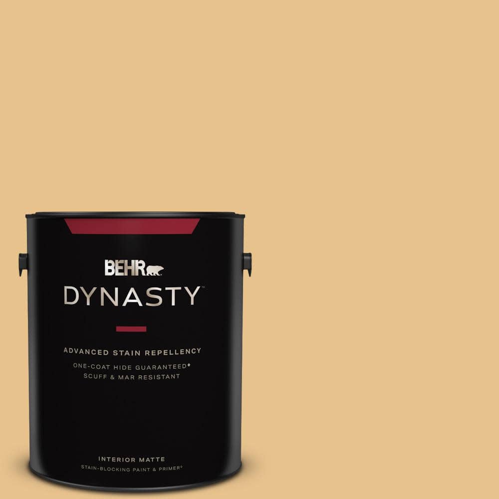 BEHR DYNASTY 1 gal. #T17-02 Gold Hearted Matte Interior Stain-Blocking ...