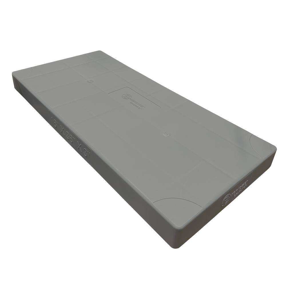 Cambridge 18 in. x 38 in. x 3 in. Polypropylene Condenser Mounting Pad ...