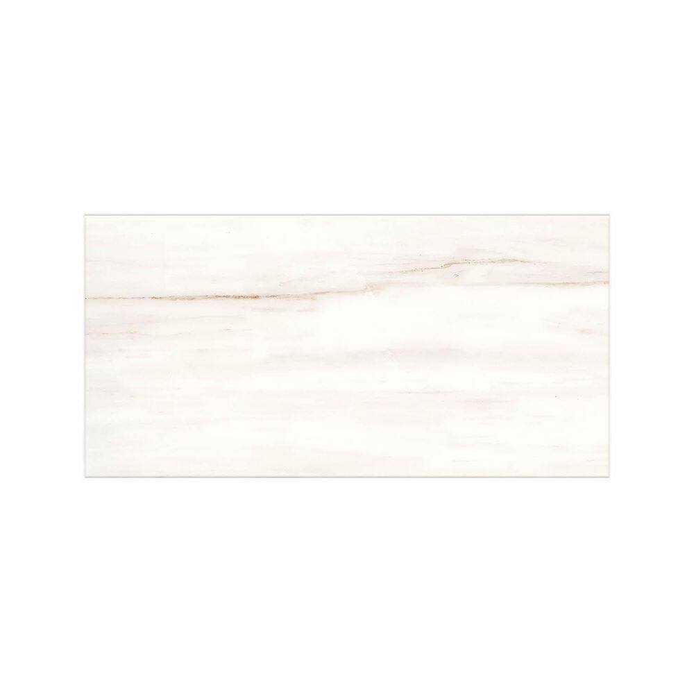 ANDOVA Kaia Eldra White 12 in. x 24 in. Stone Look Matte Porcelain Wall ...