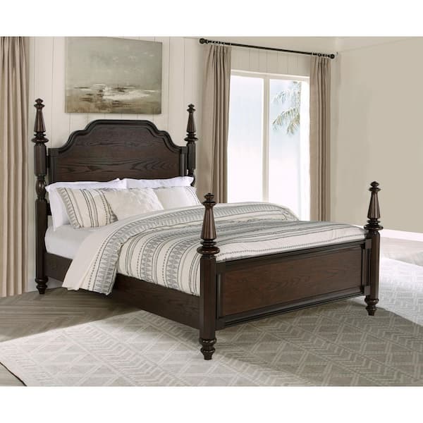 Coaster Andover Brown Dark Oak Wood Frame California King Panel Bed ...