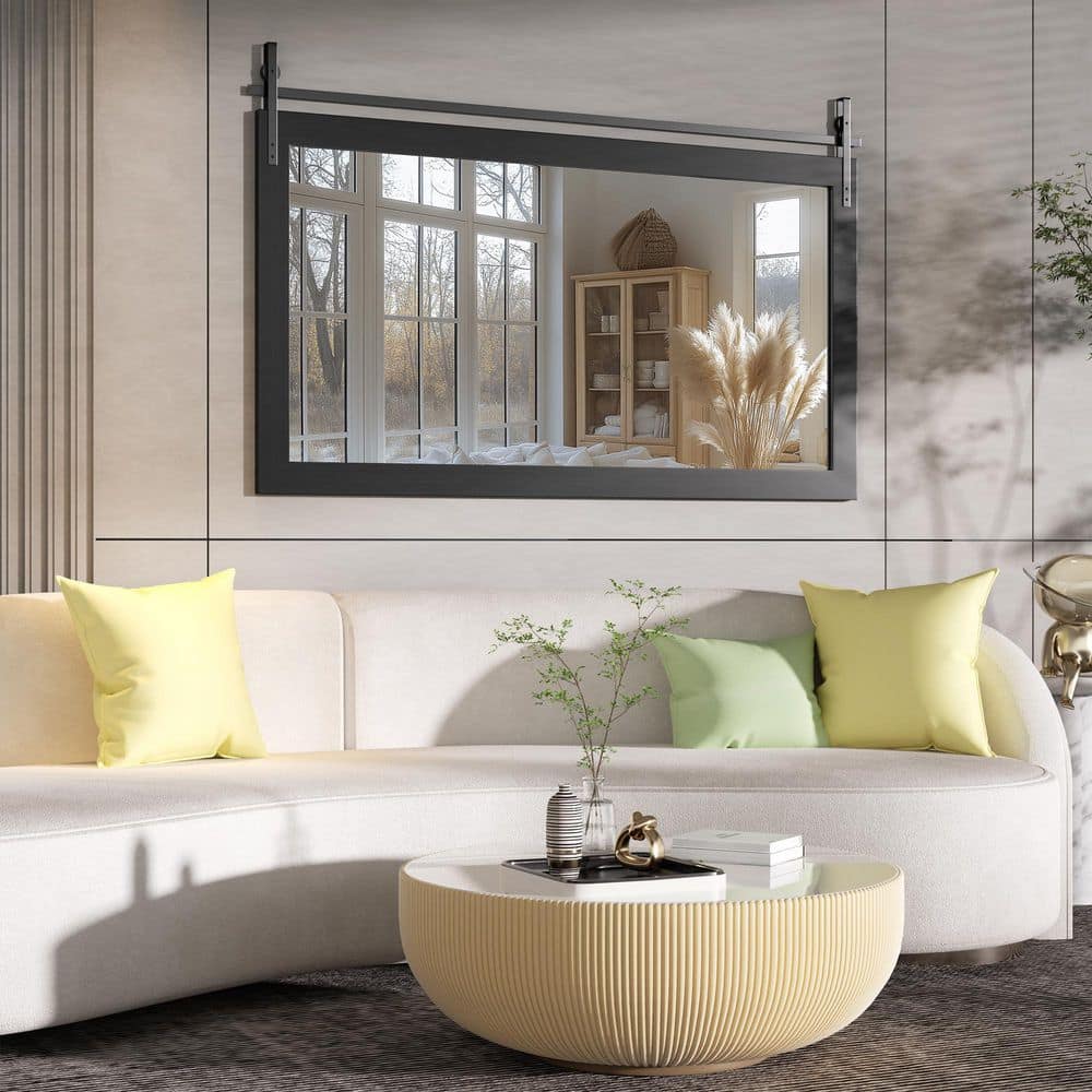 Vosuja Black 40 in. W x 26 in. H Rectangle Wood Framed Farmhouse Wall ...