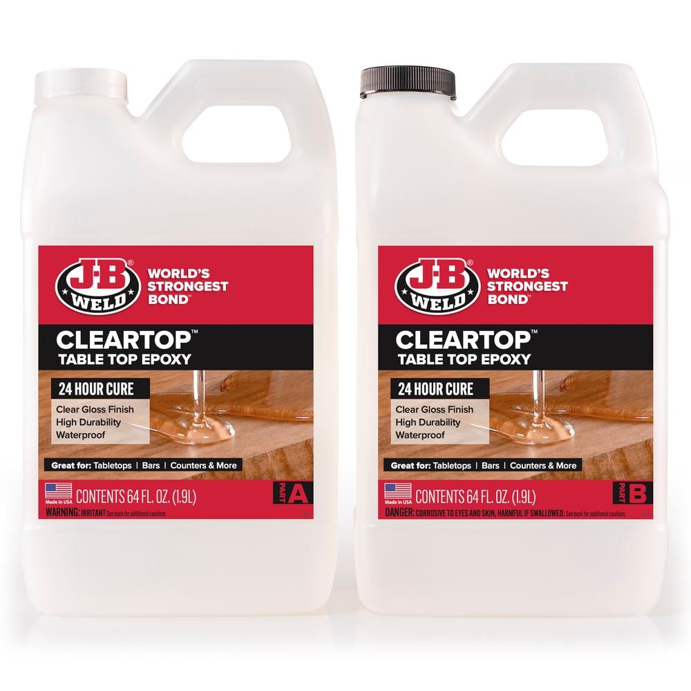 J-B Weld ClearTop 128 fl. oz. Pour-On Epoxy 41128 - The Home Depot