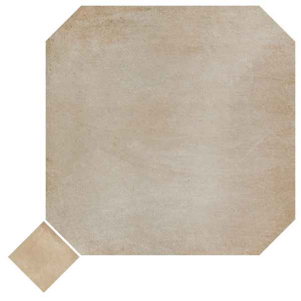 Merola Tile Laverton Octagon Arena with Taco Beige 4 in. x 8 in ...
