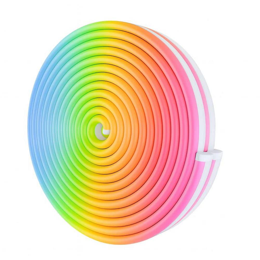 BeamBox 20 ft. White Integrated LED RGB Waterproof ‎Plastic Flexible ...