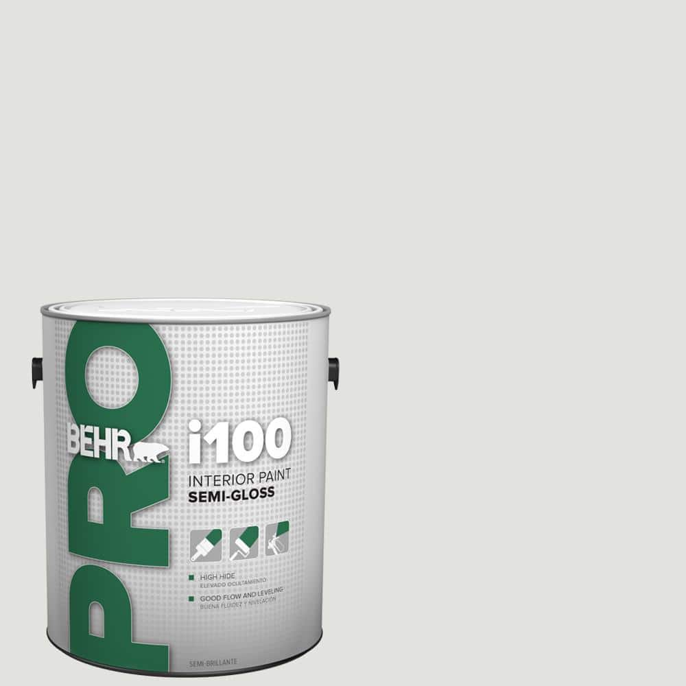 BEHR PRO 1 gal. #BL-W13 Silver Polish Semi-Gloss Interior Paint PR17001 ...
