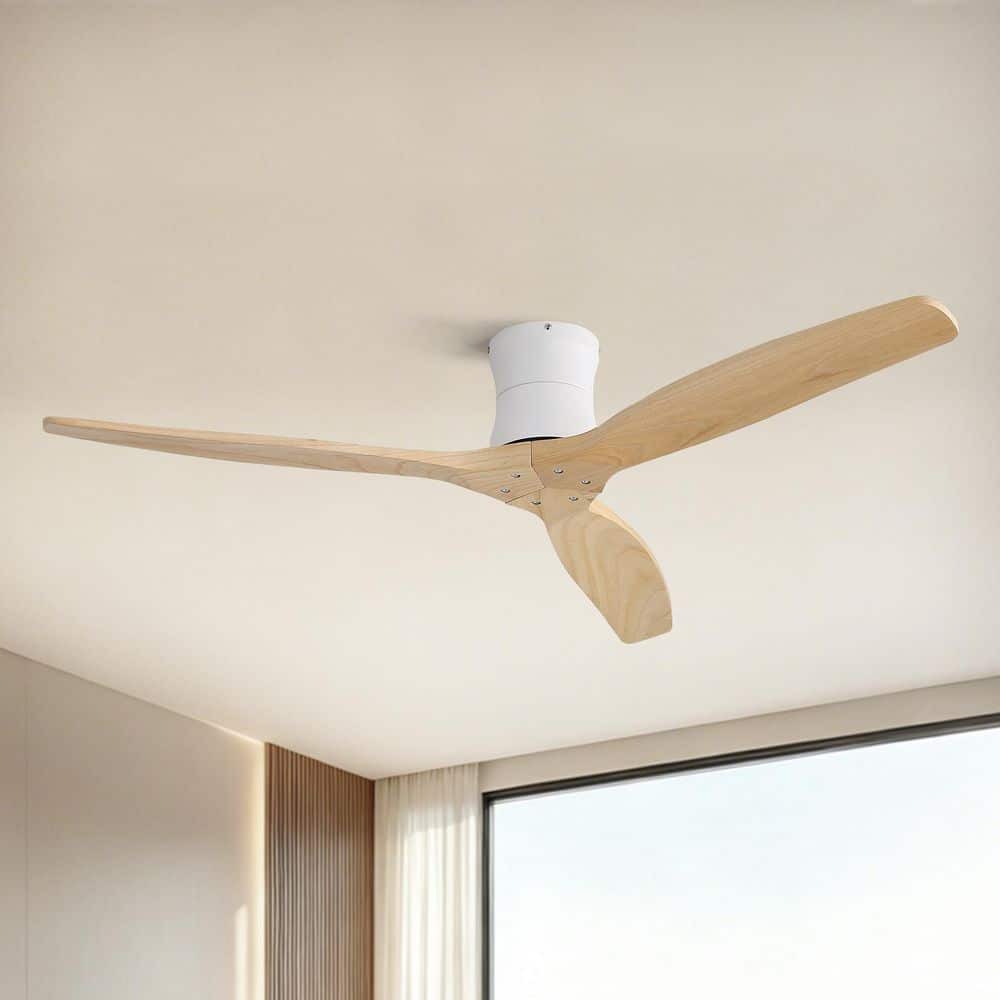 Sofucor 52 in. Indoor/Outdoor Modern Standard Flush Mount Solid Wood ...
