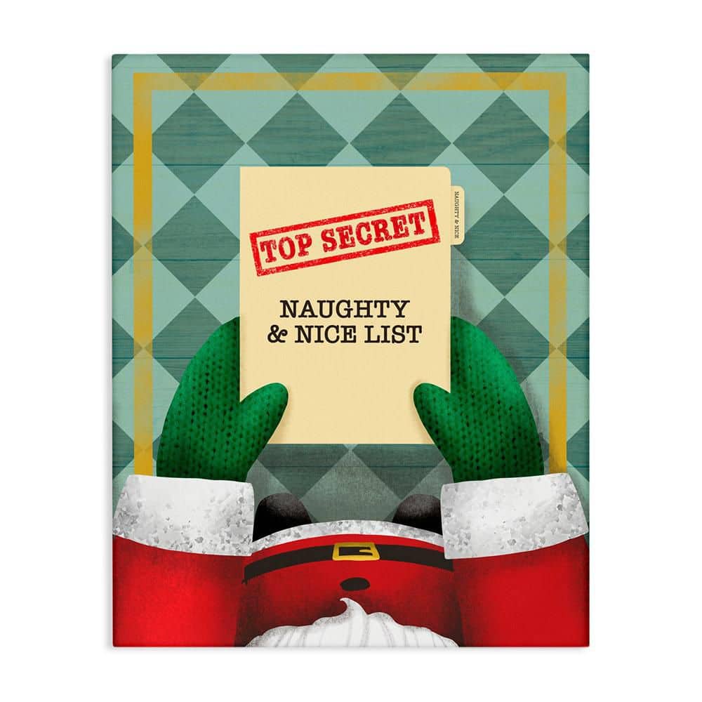 Stupell Industries Top Secret Santa List by Jilly Jack Designs Unframed ...