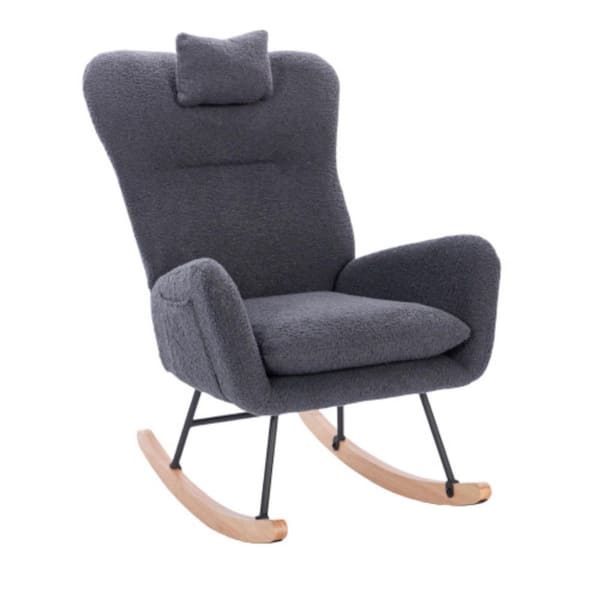 Dracelo Series Frame Metal Rocking Outdoor Rocking Chair with ...