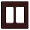 Lutron Claro 2 Gang Wall Plate for Decorator/Rocker Switches, Gloss ...