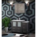 Vanity Art 42 in. W x 18 in. D x 36 in. H Bathroom Vanity in Espresso ...