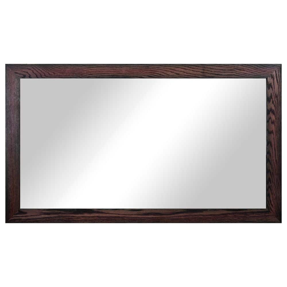 Rayne Mirrors 3 in Black Cherry Frame (54 in. W x 33 in. H) Oak ...