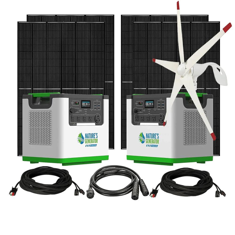 NATURE'S GENERATOR Lithium 7200 Watt Continuous / 14400 Watt Peak Solar ...