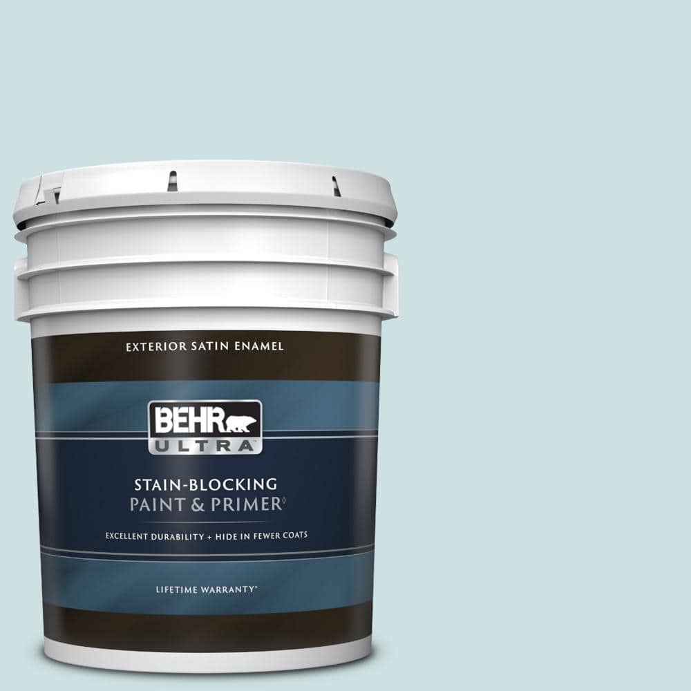 BEHR ULTRA 5 gal. #S450-1 Beach Foam Satin Enamel Exterior Paint ...