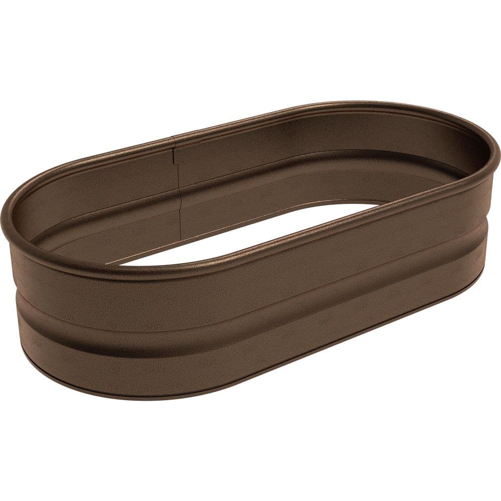 TARTER 2 ft. x 1 ft. x 4 ft. Copper Vein Steel Raised Garden Bed ...