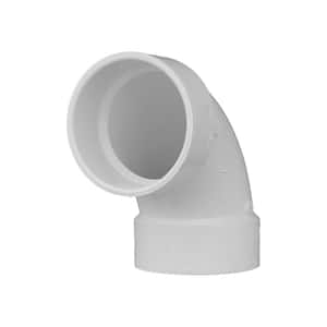 Charlotte Pipe 10 in. PVC DWV Vent 90-Degree Hub x Hub Elbow Fitting ...