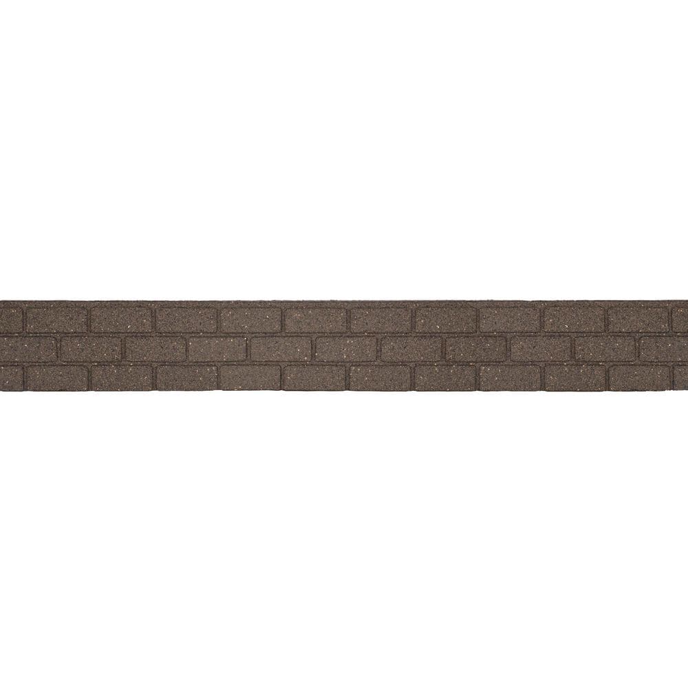 Vigoro 4 ft. x 6 in. x 0.75 in. Brown Rubber Bricks Border Edging ...