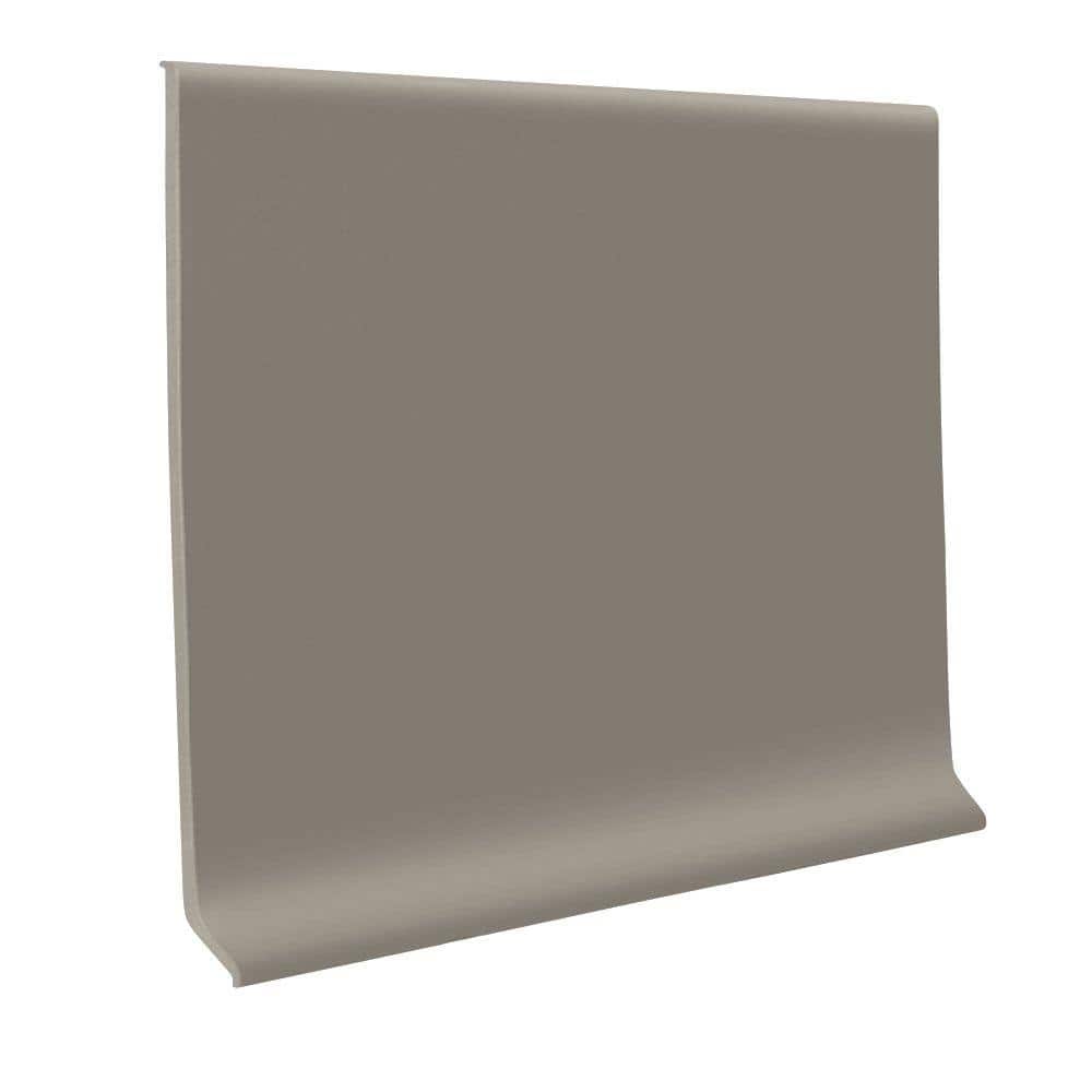ROPPE Pewter 4 in. x 1/8 in. x 48 in. Vinyl Cove Base (30-Pieces ...