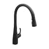 KOHLER Simplice Single-Handle Pull-Down Sprayer Kitchen Faucet in Matte ...