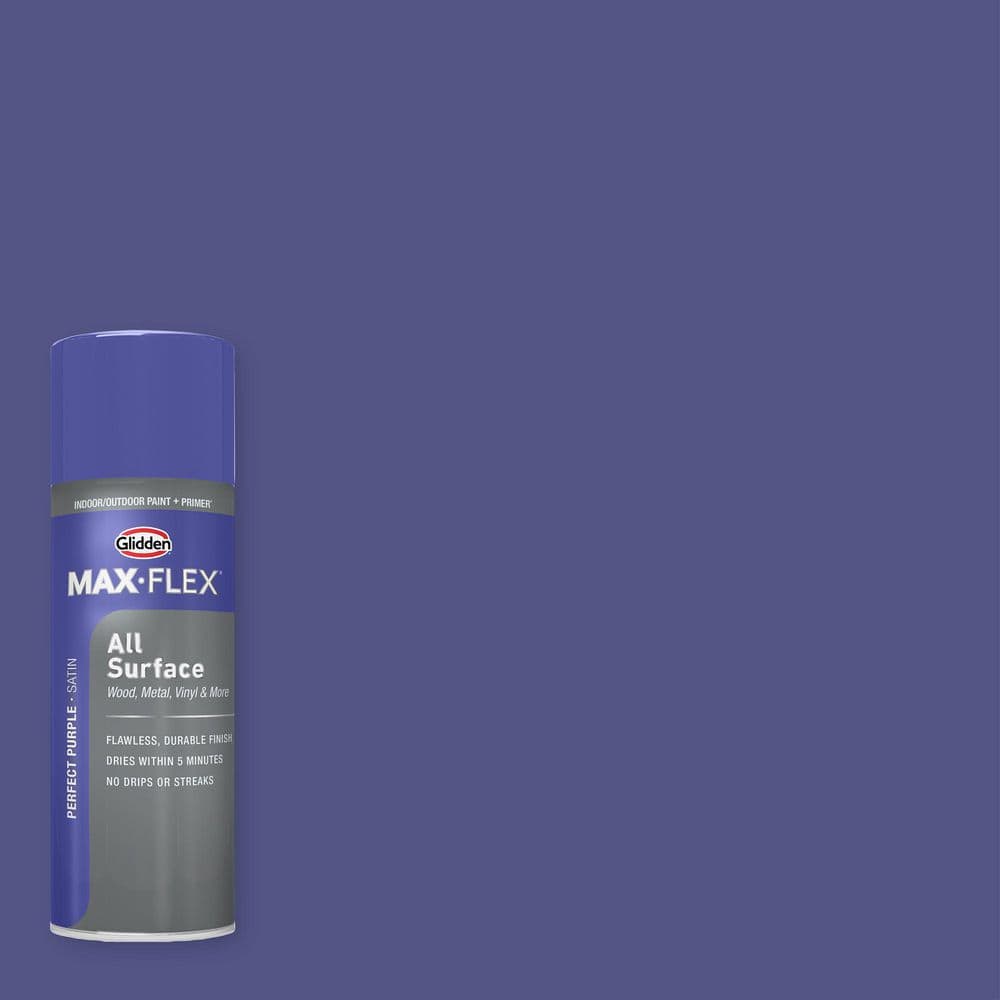 GLIDDEN MAX FLEX 12 oz. Satin Perfect Purple Interior/Exterior All ...