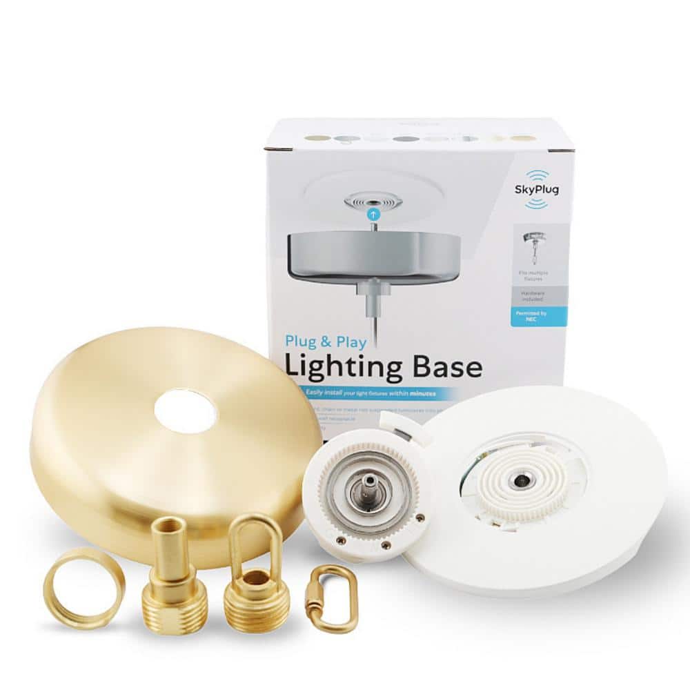 SkyPlug 5 in. Modern Gold Plug and Play Lighting Base - Carina 5524-MG ...
