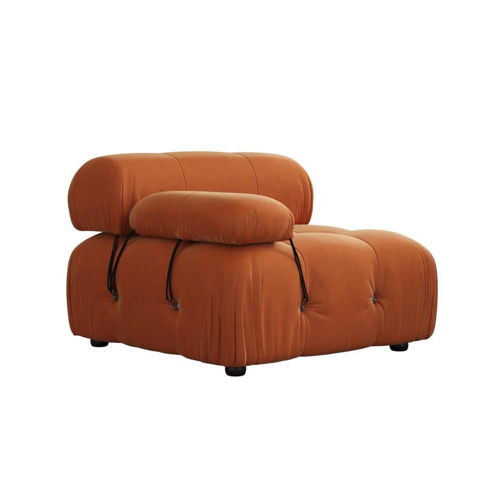 Magic Home Chameleon 34.6 in. Square Arm 1-piece Modern Velvet Modular ...