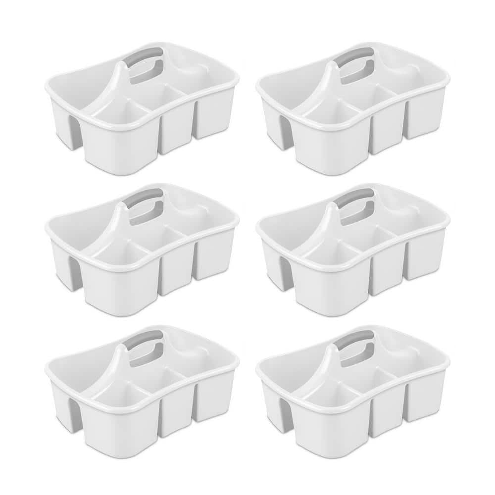 Sterilite Divided Storage Ultra Caddy with 4 Compartments and Handles ...
