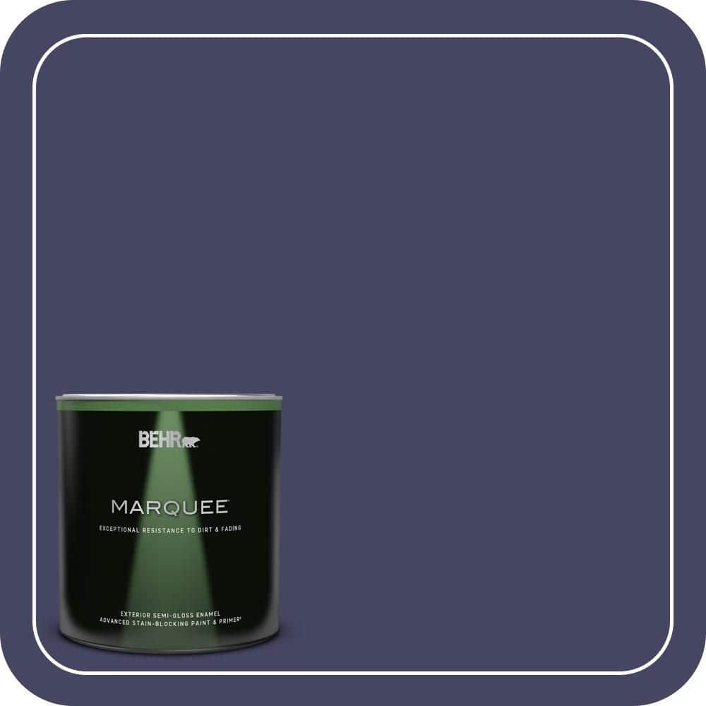 BEHR MARQUEE 1 qt. #S-H-630 Lunar Eclipse Semi-Gloss Enamel Exterior ...
