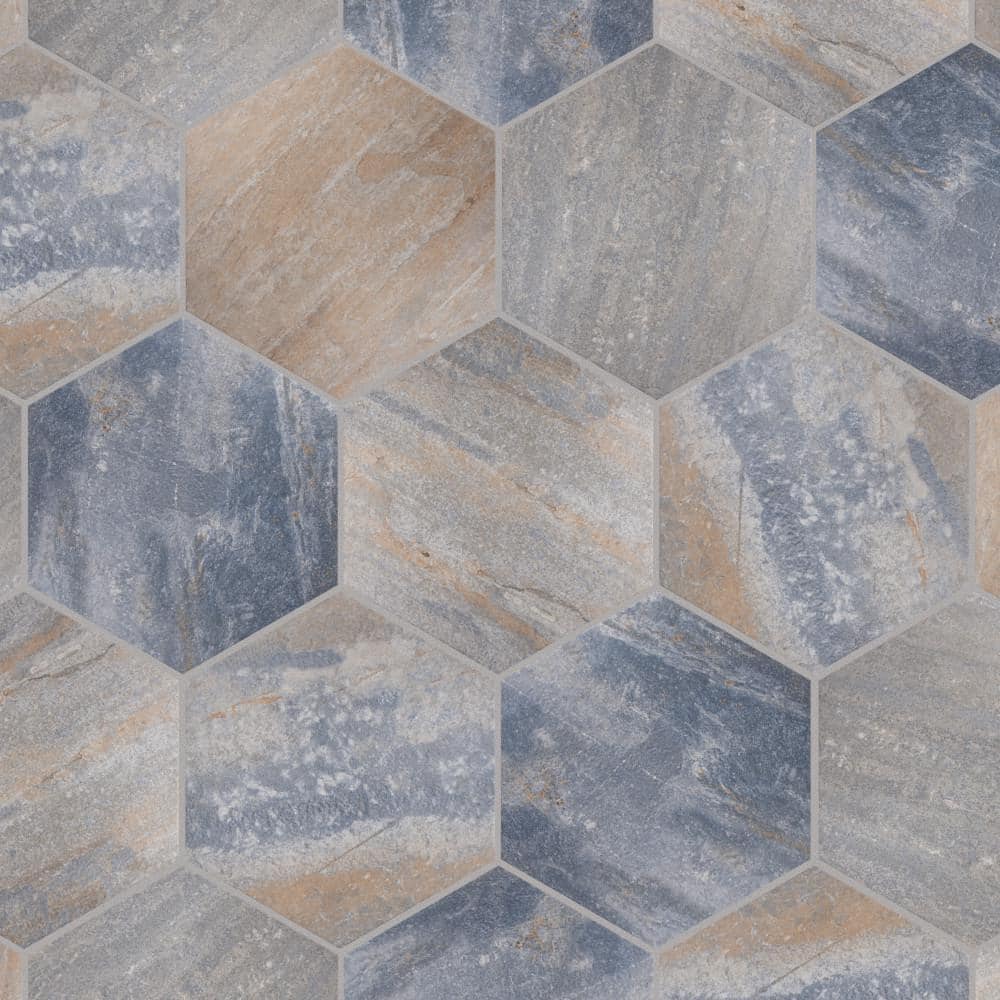 Merola Tile Pompeya Grand Hex 9-1/2 in. x 11-1/4 in. Porcelain Floor ...