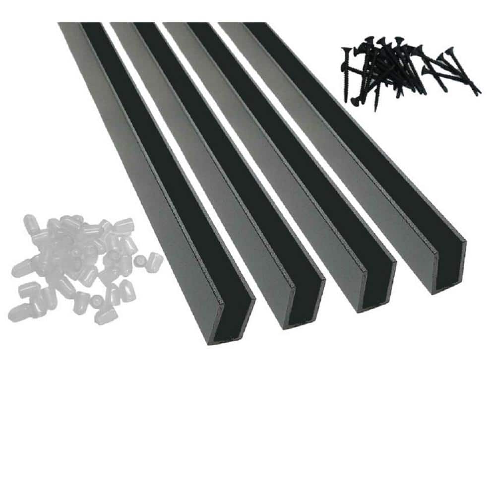 8 ft. Wild Hog Black Aluminum Hog Track Kit HOGBTK8 - The Home Depot