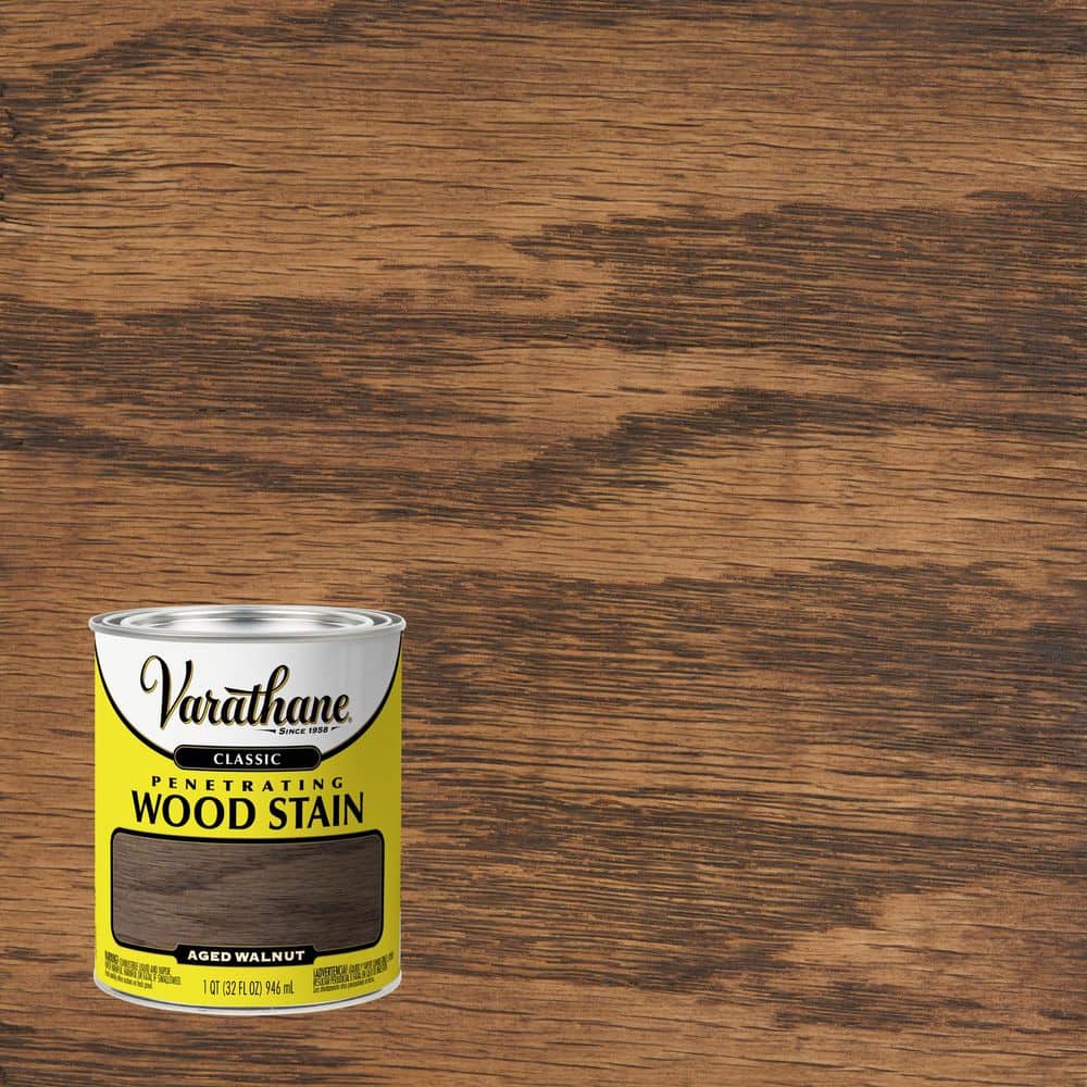 Varathane 1 qt. Aged Walnut Classic Wood Interior Stain 369860 - The ...