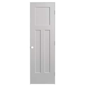 Masonite 24 in. x 80 in. 3-Panel Winslow Left-Hand Solid Core Truly ...