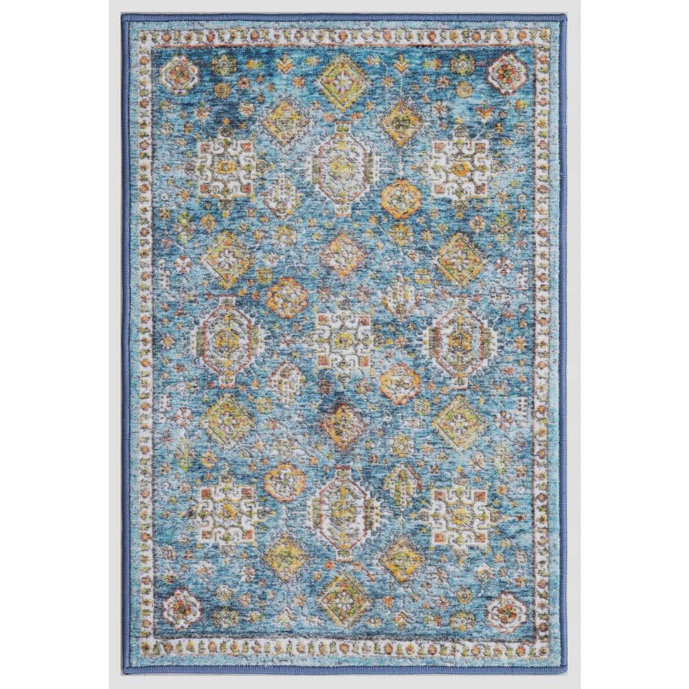 Concord Global Trading Eden Collection Regal Blue 3 ft. x 4 ft. Machine ...